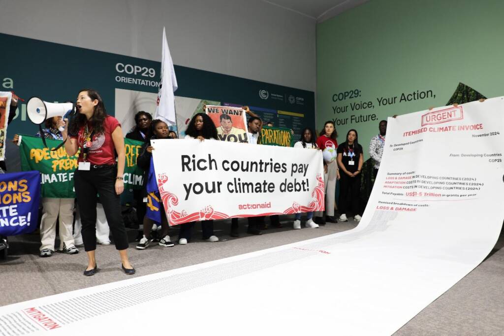 COP29: Activists unveil ‘Giant climate invoice’ to demand trillions in ...
